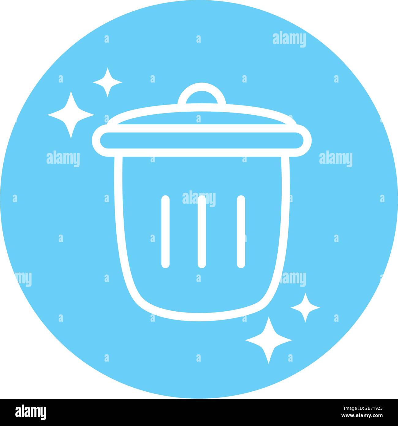 cleaning, trash can waste domestic hygiene vector illustration block ...