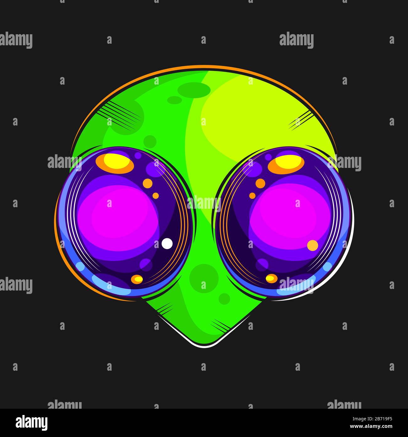 Alien Vector Illustration Suitable For Greeting Card, Poster Or T-shirt ...