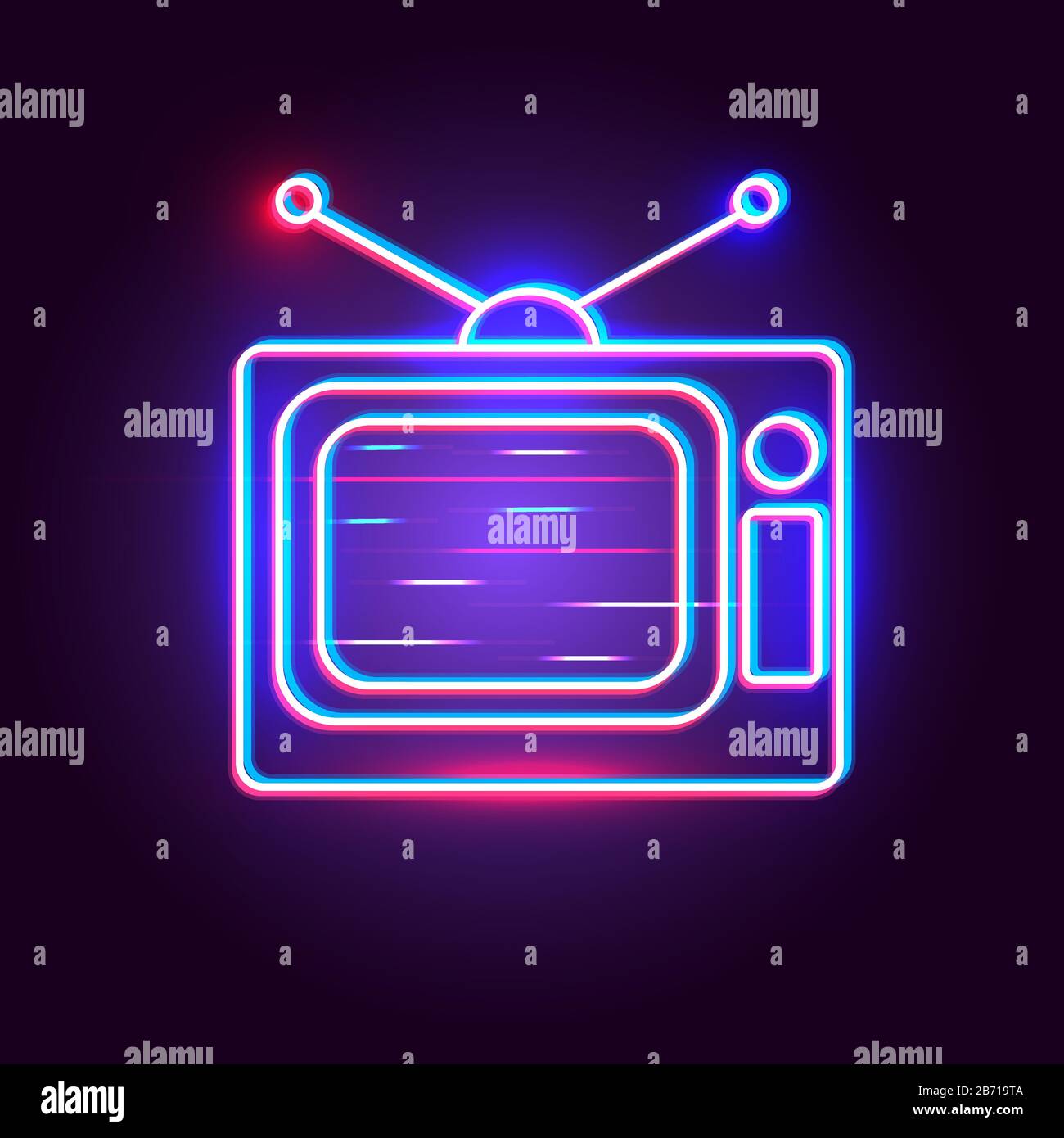 Abstract Neon Light Tv , Easily Editable, Suitable For Your Banner And ...