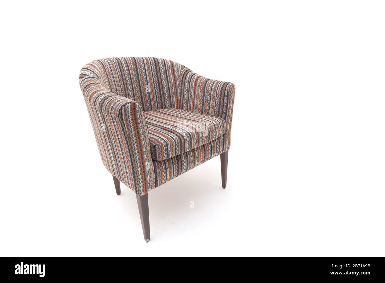 Classic soft chair. Isolated on white background Stock Photo - Alamy