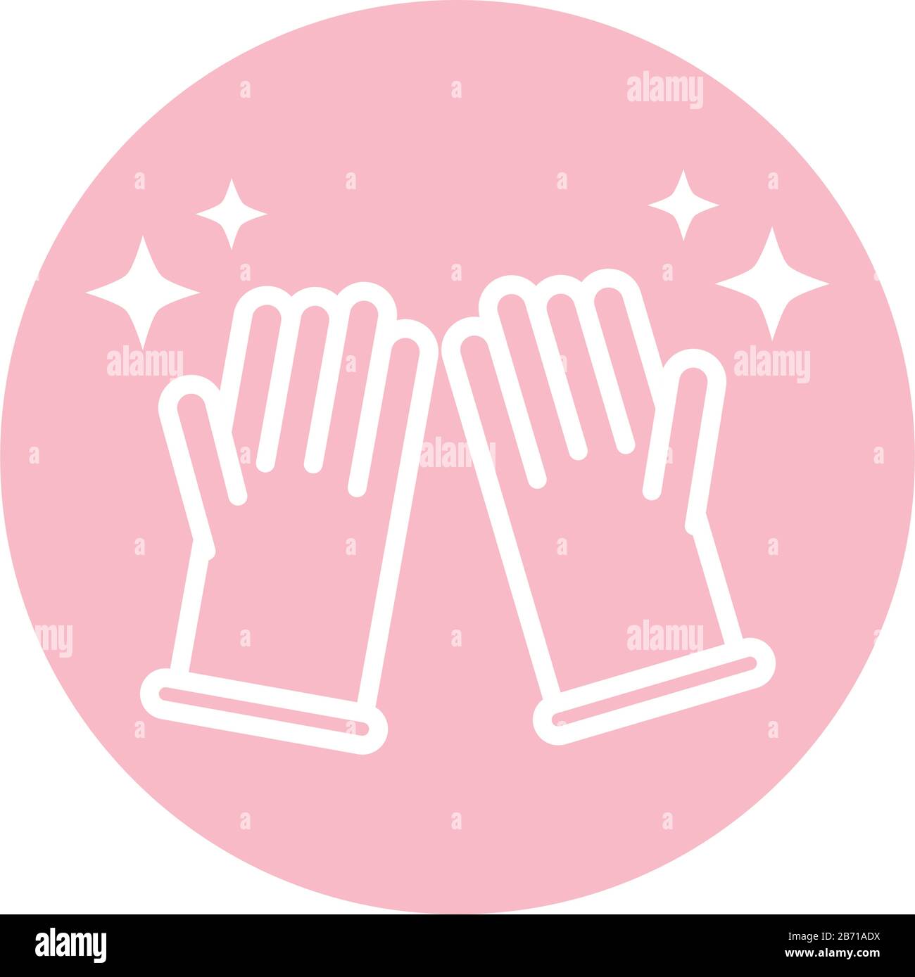 cleaning, rubber gloves supply domestic hygiene vector illustration ...