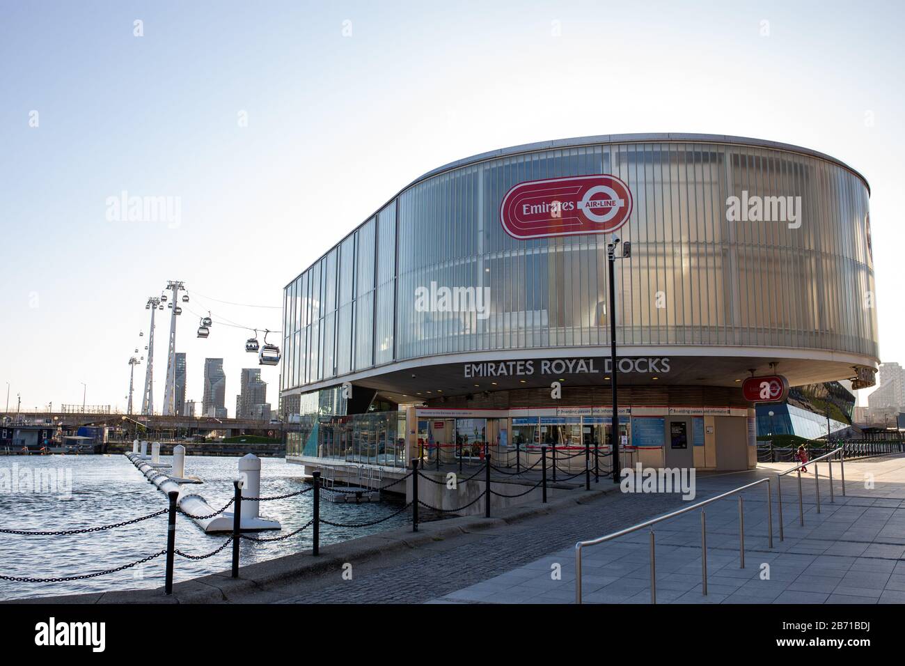 Emirates Airline Royal Docks London Stock Photo - Alamy