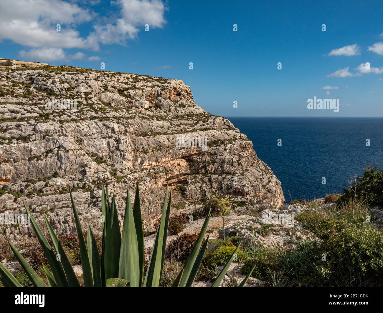 Amazing blue water at Blue Grotto on Malta Stock Photo - Alamy
