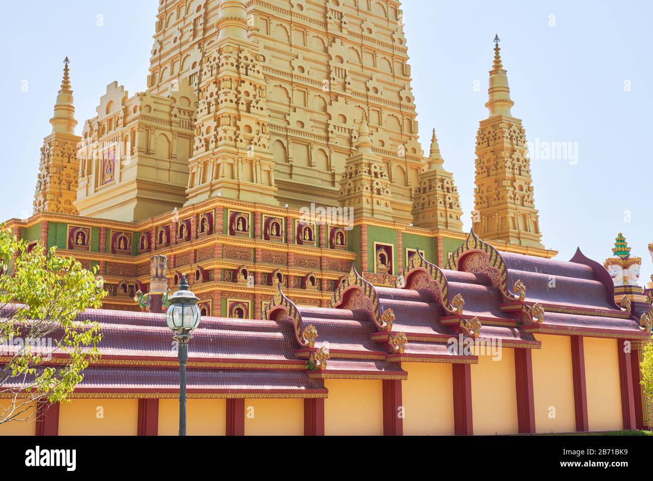 Tourist destination high Golden temple in Thailand Stock Photo - Alamy