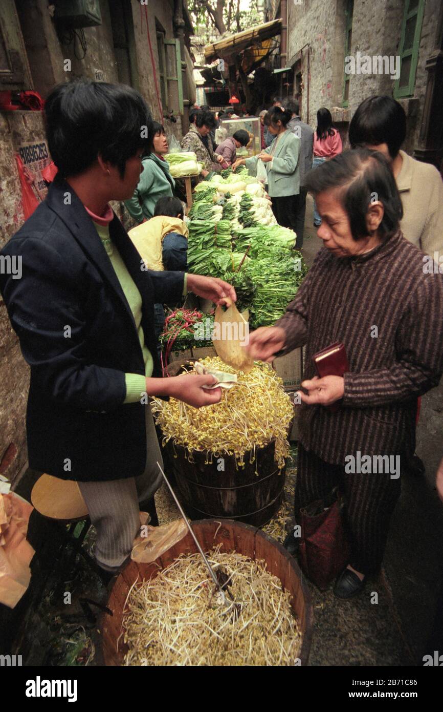 the vegetable Market in the city of Guangzhou in the province of ...