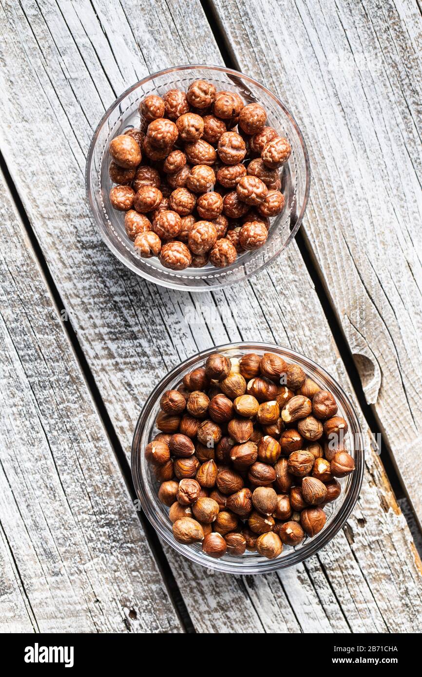 Hazelnuts sugar icing in hi-res stock photography and images - Alamy
