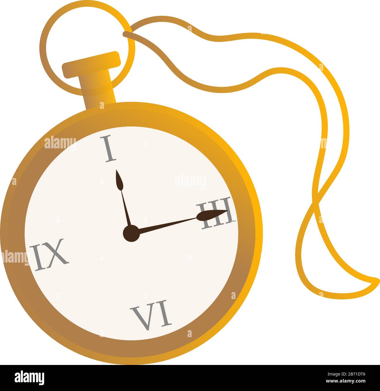 Isolated old golden clock Stock Vector Image & Art - Alamy