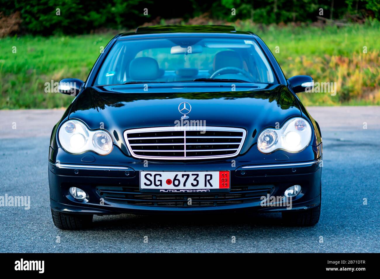 Mercedes Benz W203, C Class, kompressor, sedan photo session in an ...
