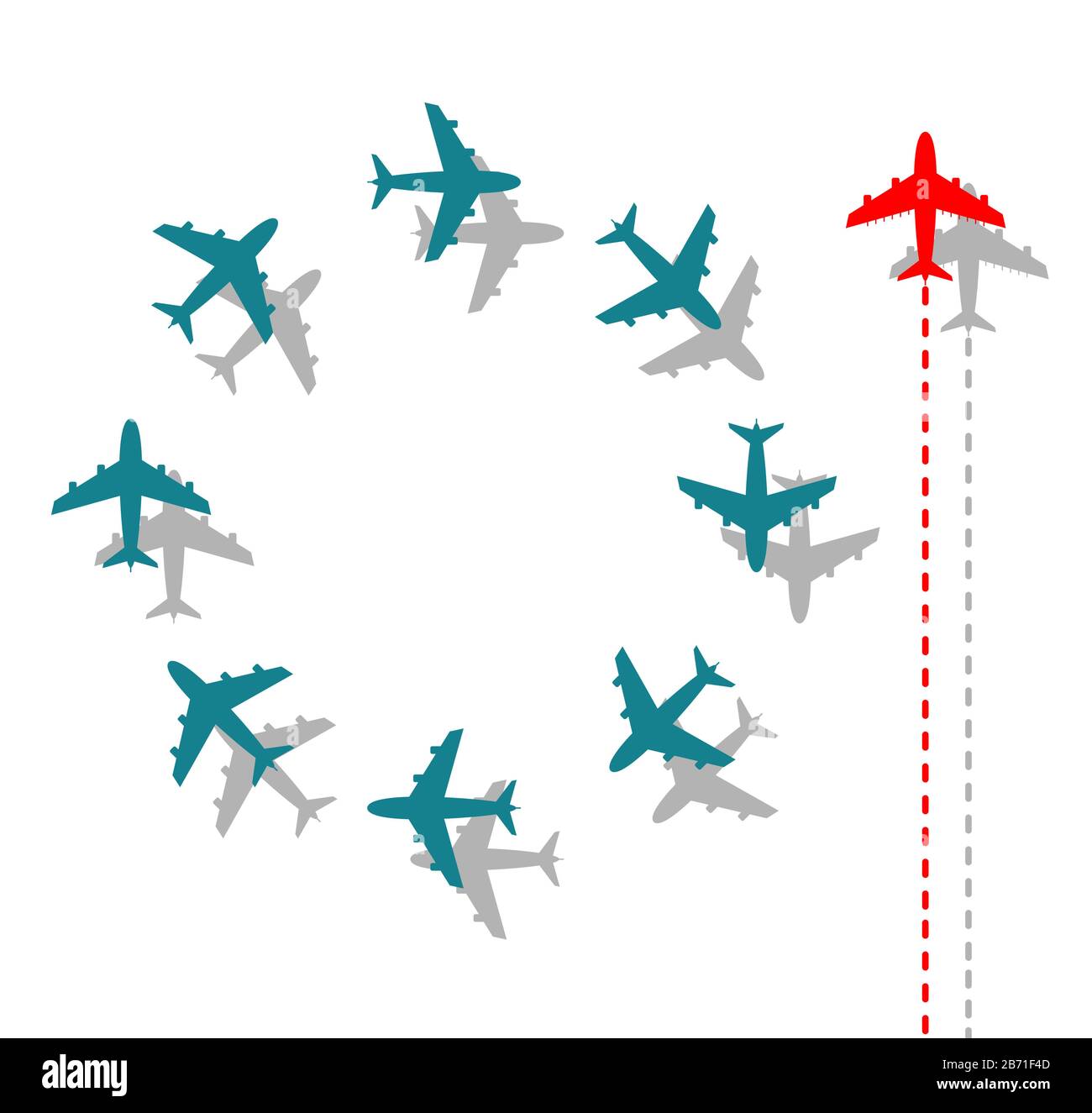 The direction of the aircraft illustration hi-res stock photography and ...