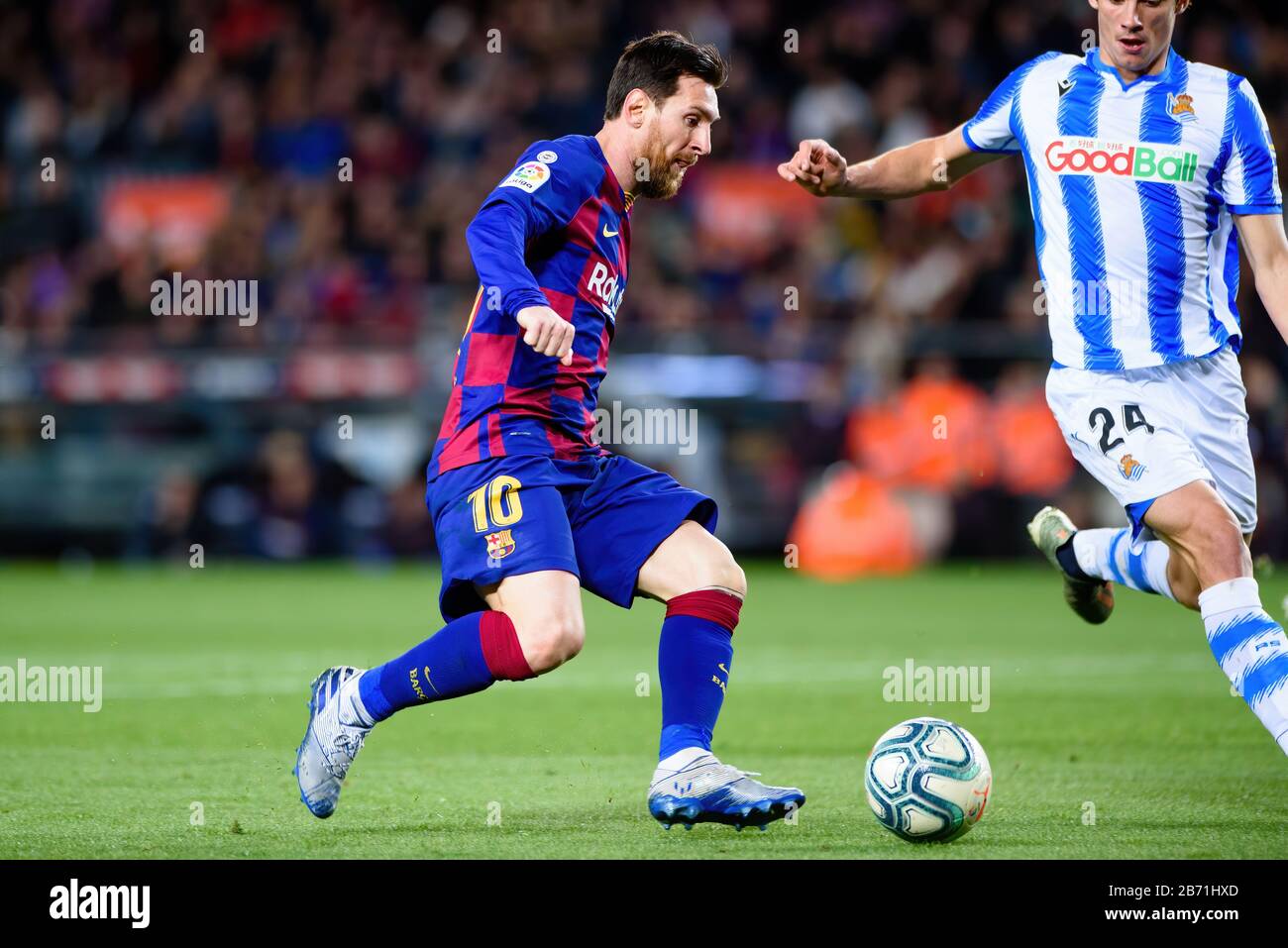 BARCELONA - MAR 7: Lionel Messi plays at the La Liga match between FC ...