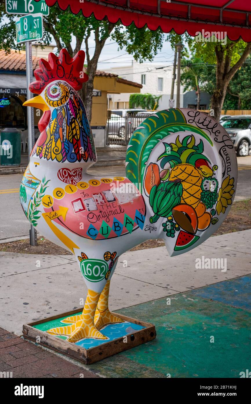 Miami, Florida, United States of America. 01 04 2016. Famous colorful ...