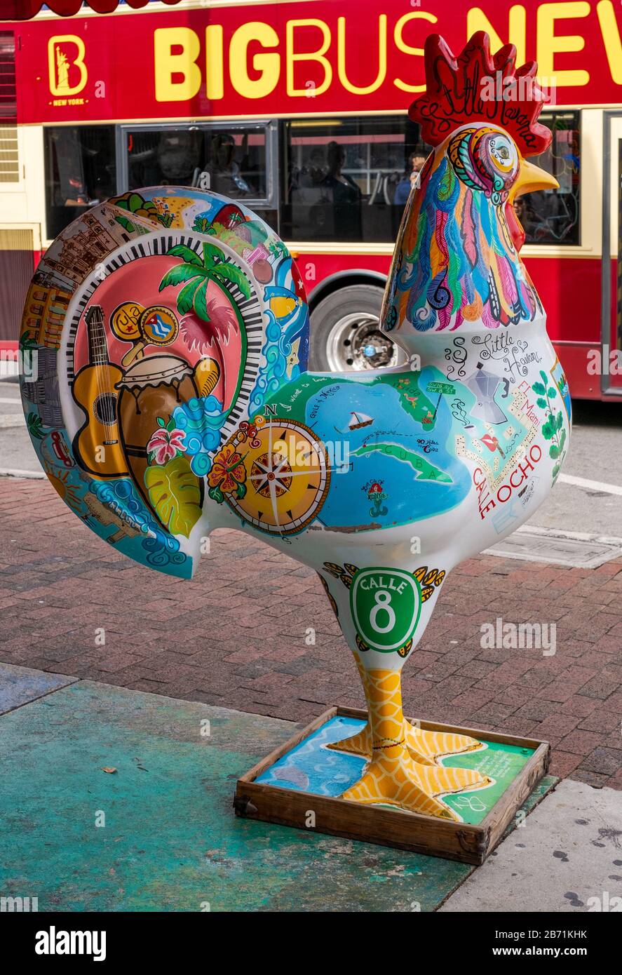 Miami, Florida, United States of America. 01 04 2016. Famous colorful ...