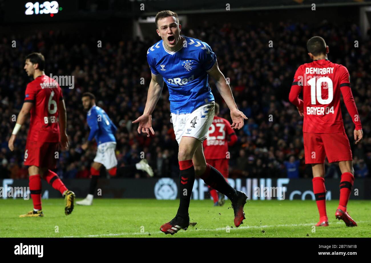 Rangers george edmondson celebrates scoring hi-res stock photography ...