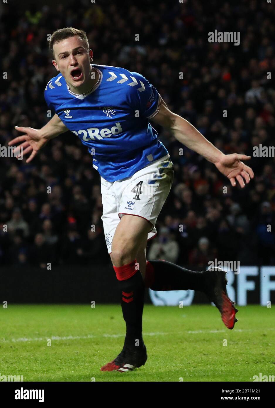Rangers george edmondson celebrates scoring hi-res stock photography ...