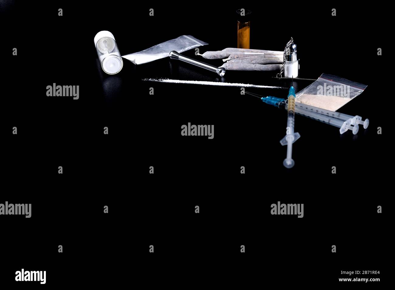 Different Drugs, Heroin, Cocaine, Marijuana, Drug Addiction Concept ...