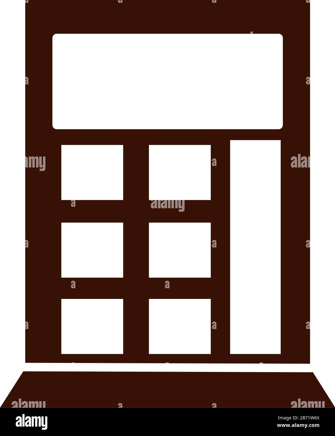 school education calculator math supply vector illustration silhouette ...