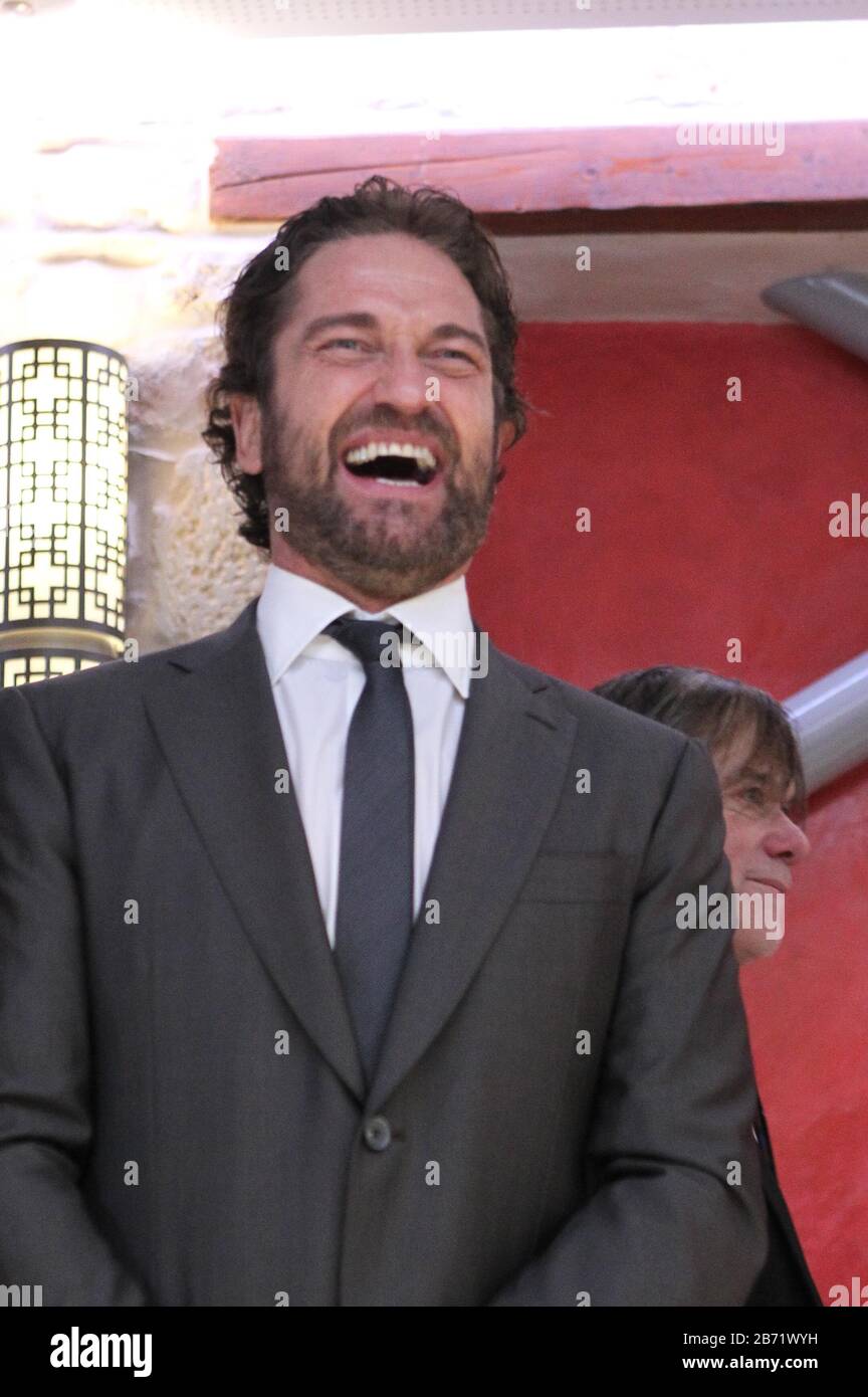 March 12, 2020, Sparta, Greece: Actor GERARD BUTLER attends in the ...