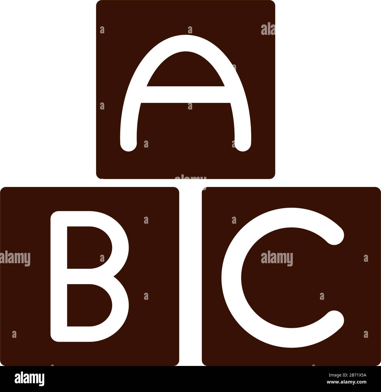 school education alphabet abc blocks supply vector illustration ...
