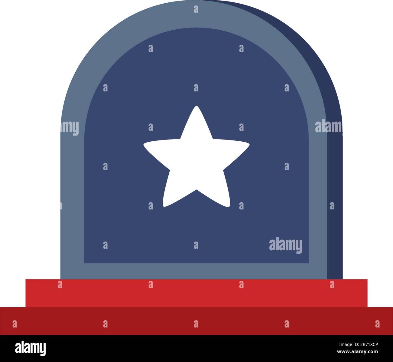 memorial day tombstone star american celebration vector illustration ...