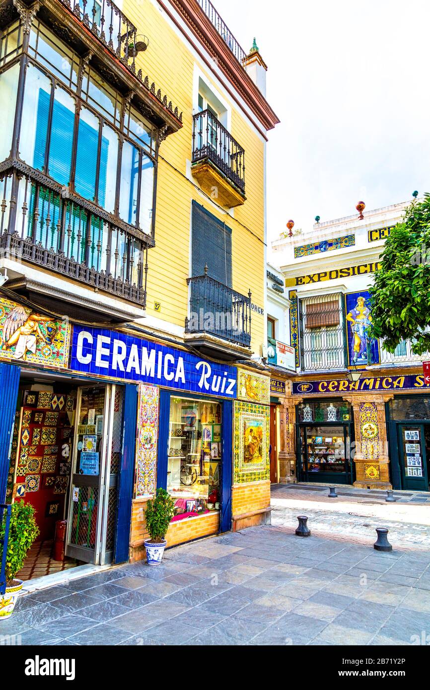 Ceramic district in Triana famous for it's azulejo tiles, Seville ...