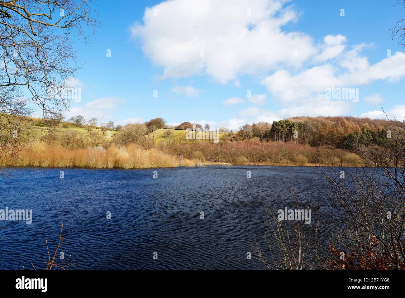Fewston Resrvoir on a bright windy day in early Springtime 12-03-2020 ...