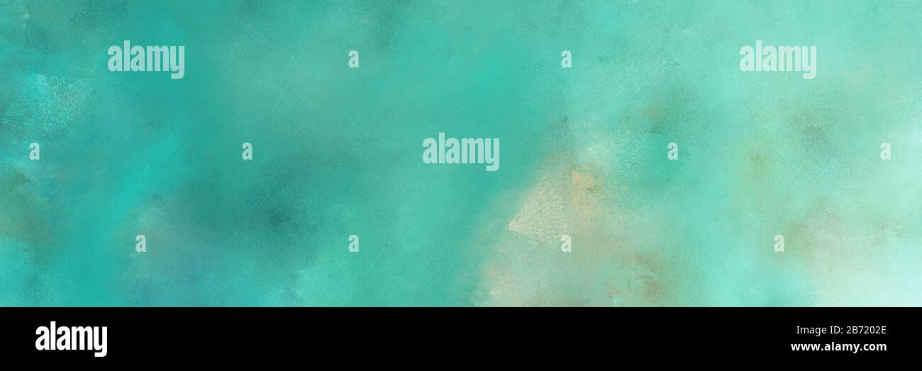 abstract painted art antique horizontal background design with cadet blue, pastel blue and ...