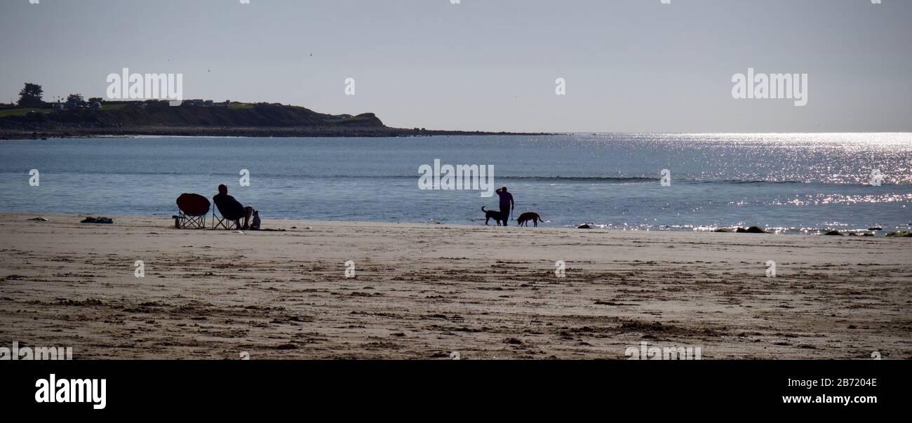 Late summer afternoon on the beach Stock Photo - Alamy