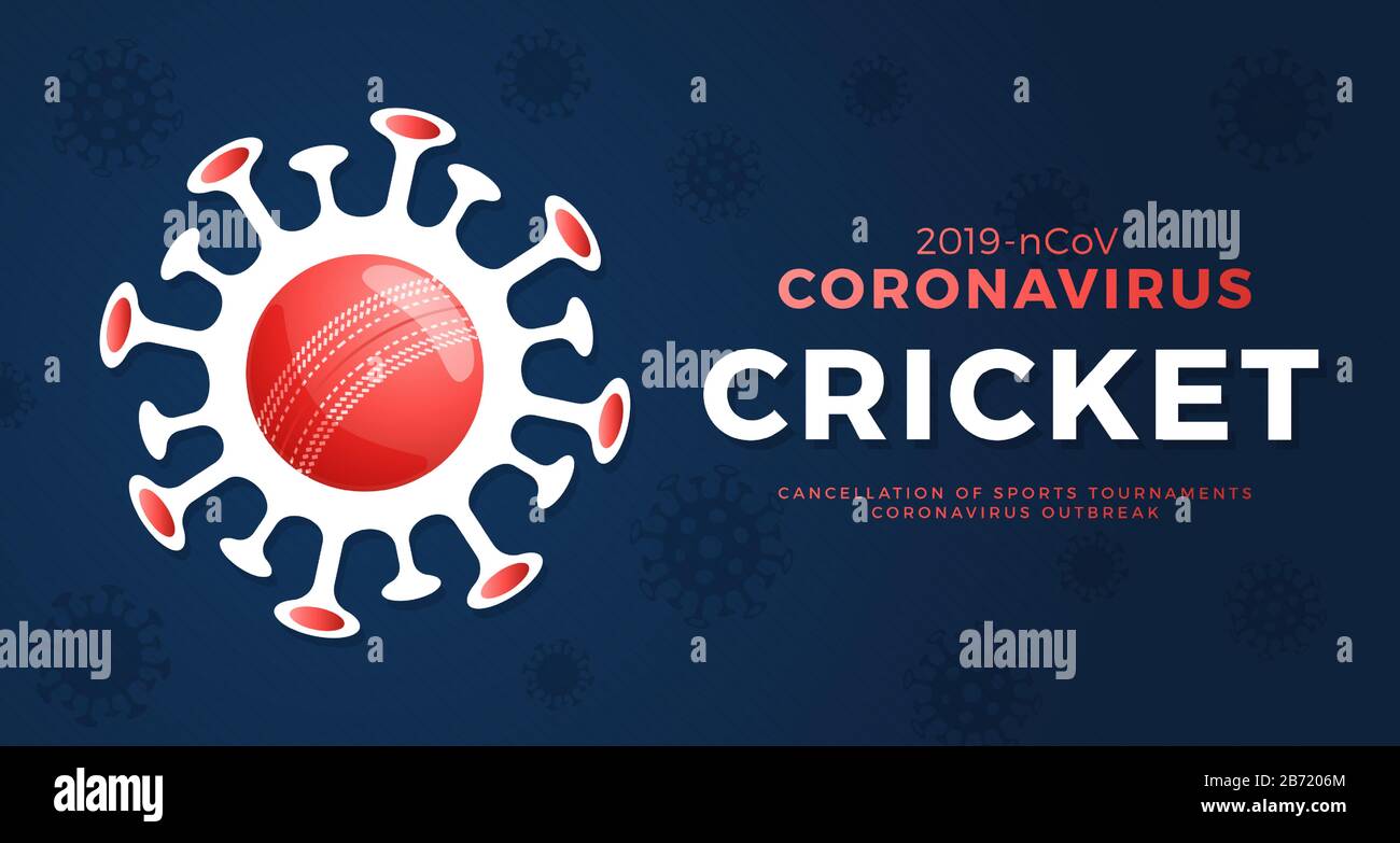 Cricket vector banner caution coronavirus. Stop 2019-nCoV outbreak ...