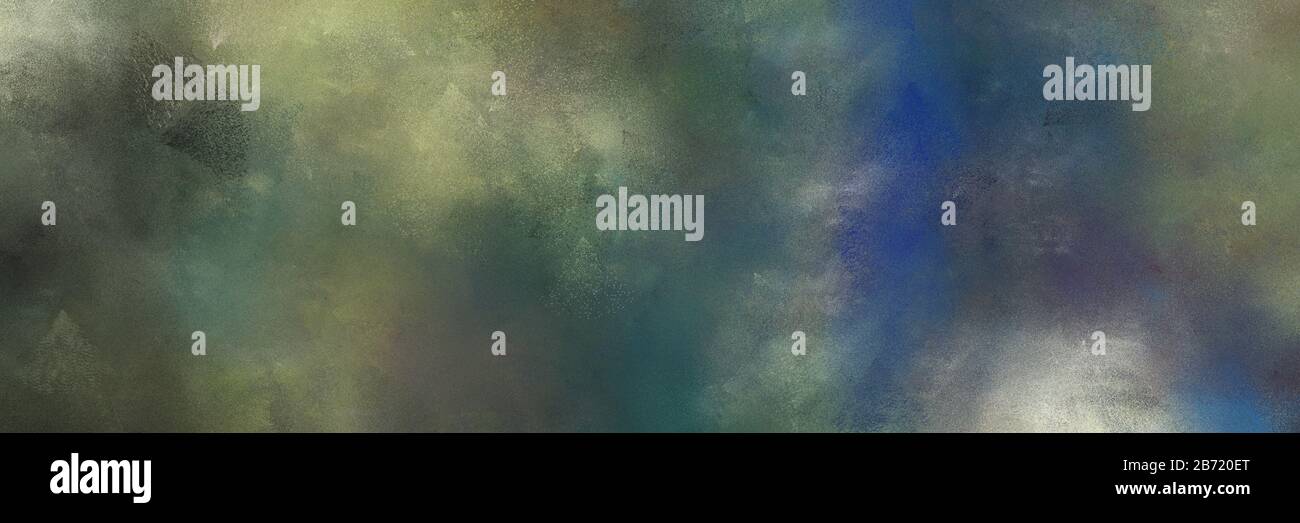 abstract painted art aged horizontal banner with dark slate gray, ash ...