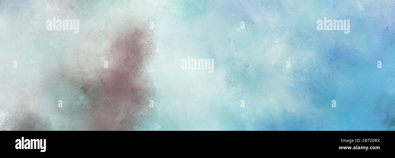 painted decorative horizontal header with pastel blue, corn flower blue ...