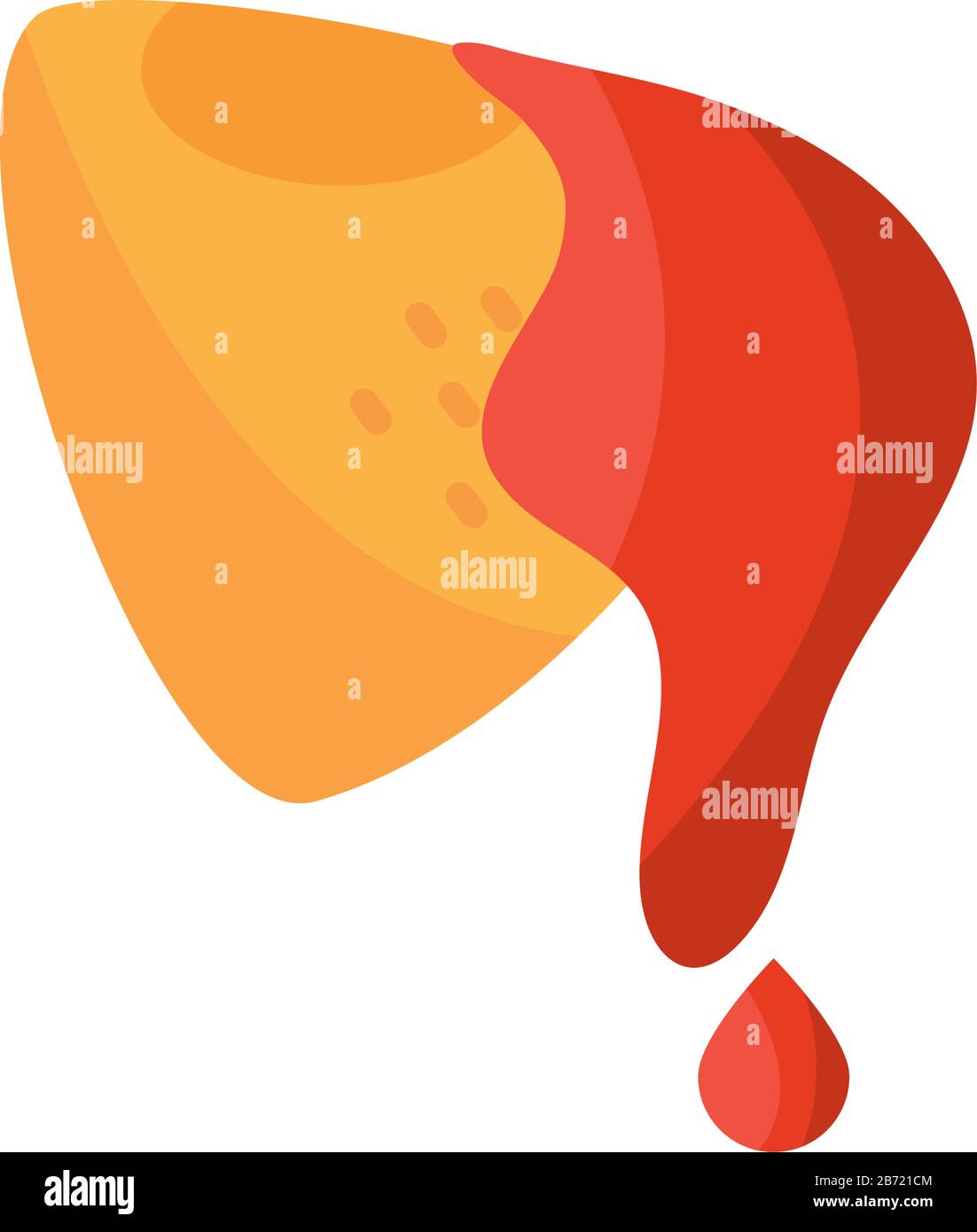 cinco de mayo nacho with dripping sauce vector illustration Stock ...