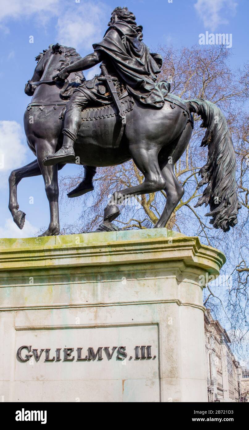 Equestrian statue of King William III by John Bacon Junior in St James ...
