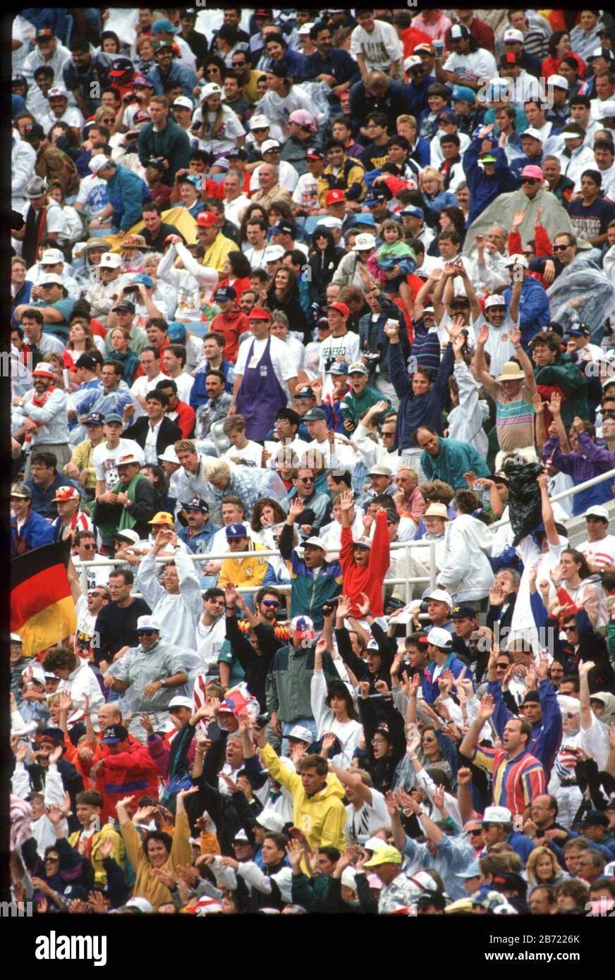 Chicago Illinois USA, 1994: Fans at Soldier Field do the wave during a ...
