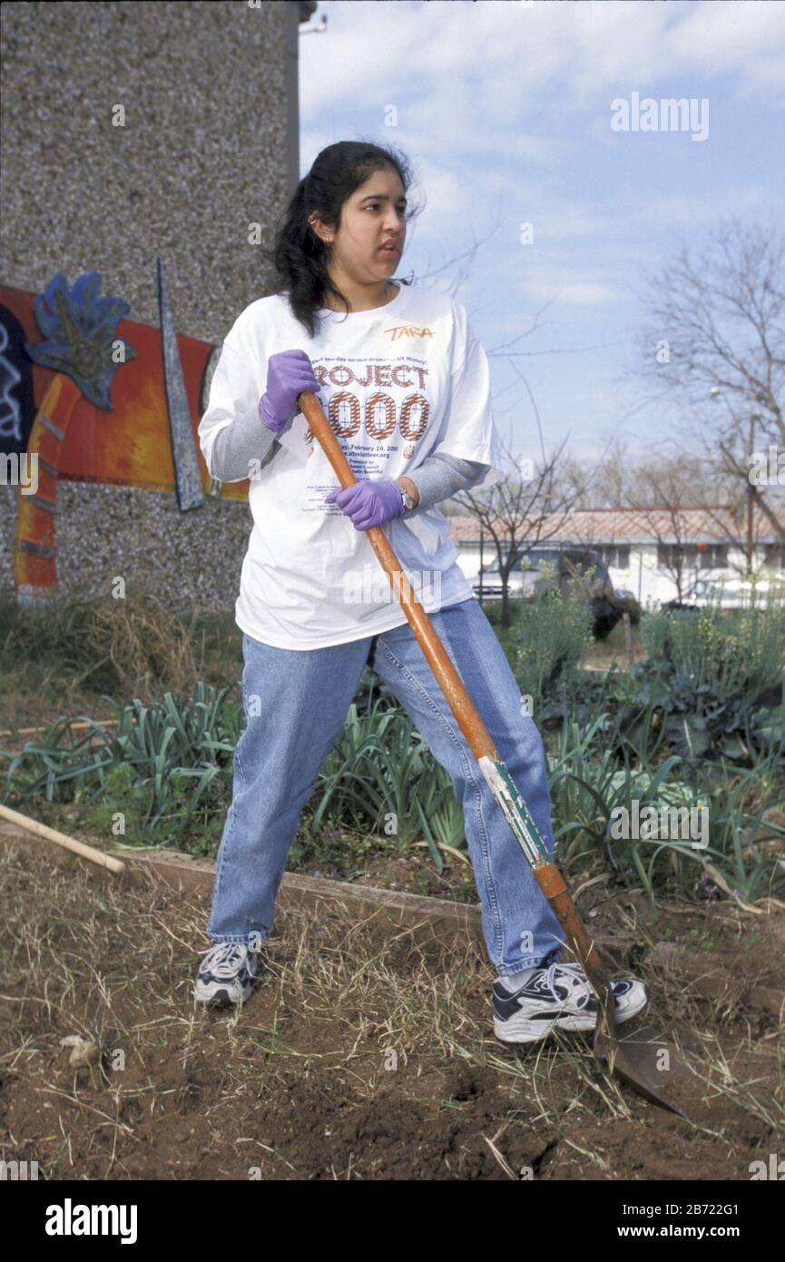 Austin, Texas USA, February 2000: College student volunteers for ...