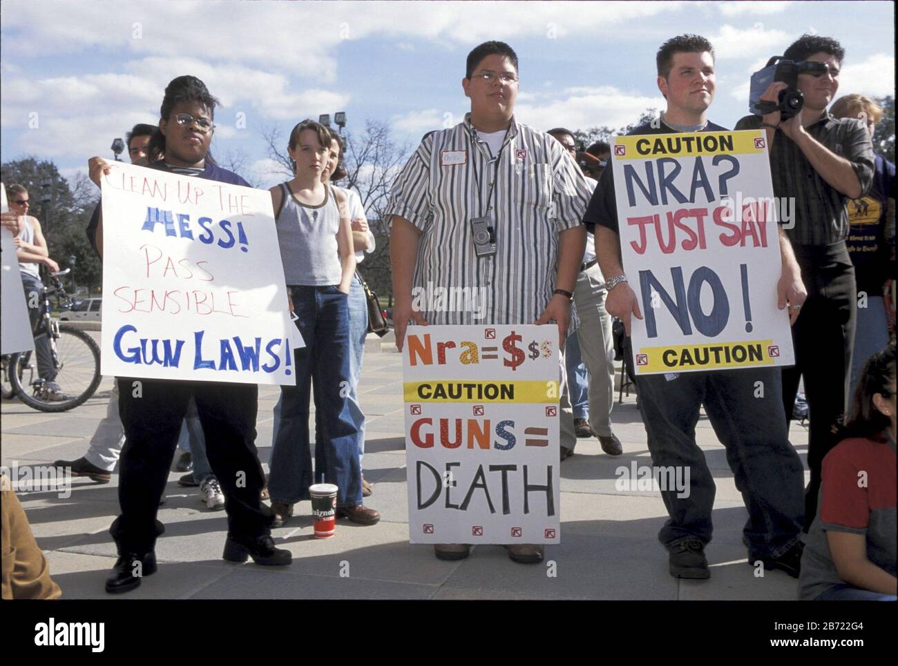Austin Texas USA, 2000: Teenagers attend anti-gun rally featuring ...