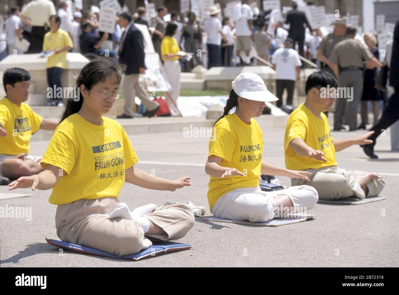 Austin, Texas ISA, April 2001: Practitioners of Falun Gong, five sets ...