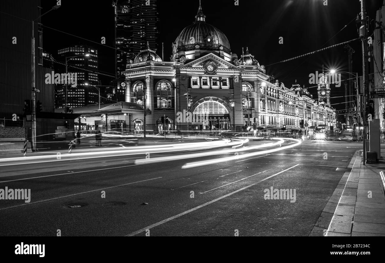 Melbourne in Monochrome Stock Photo - Alamy