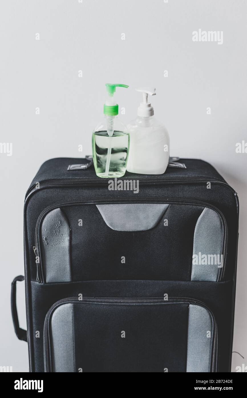 travel safety and hygiene in times of virus outbreak, packing a ...
