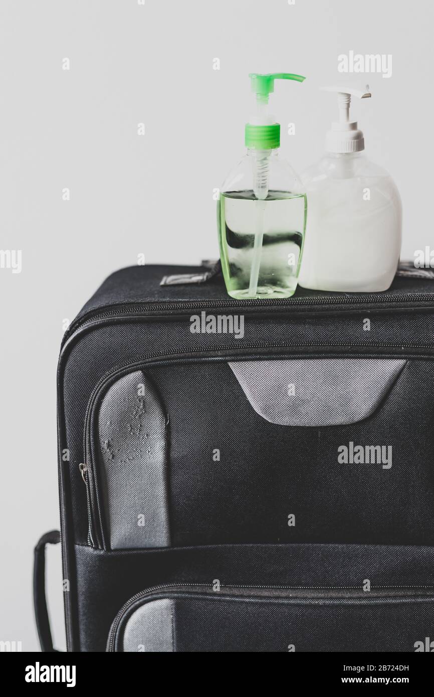 travel safety and hygiene in times of virus outbreak, packing a ...