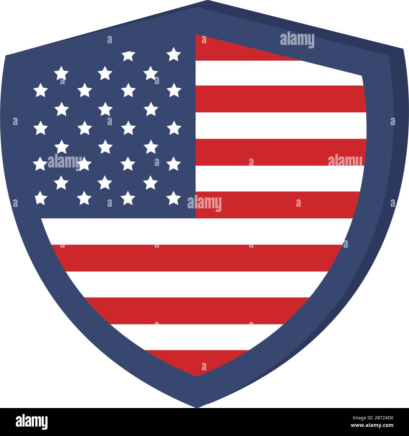 memorial day shield flag american celebration vector illustration flat ...