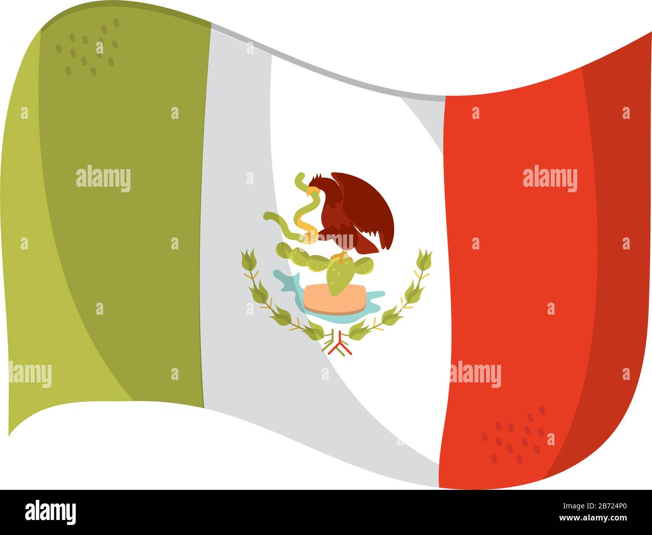 cinco de mayo flag national mexican symbol vector illustration Stock ...