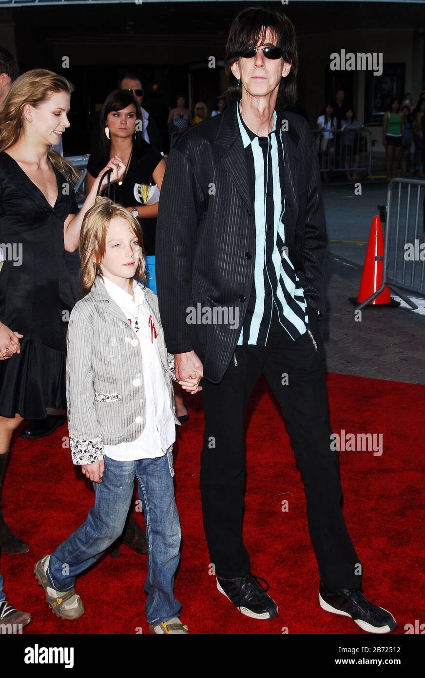 Ric Ocasek, of the Cars and his Son at the Los Angeles Premiere of ...