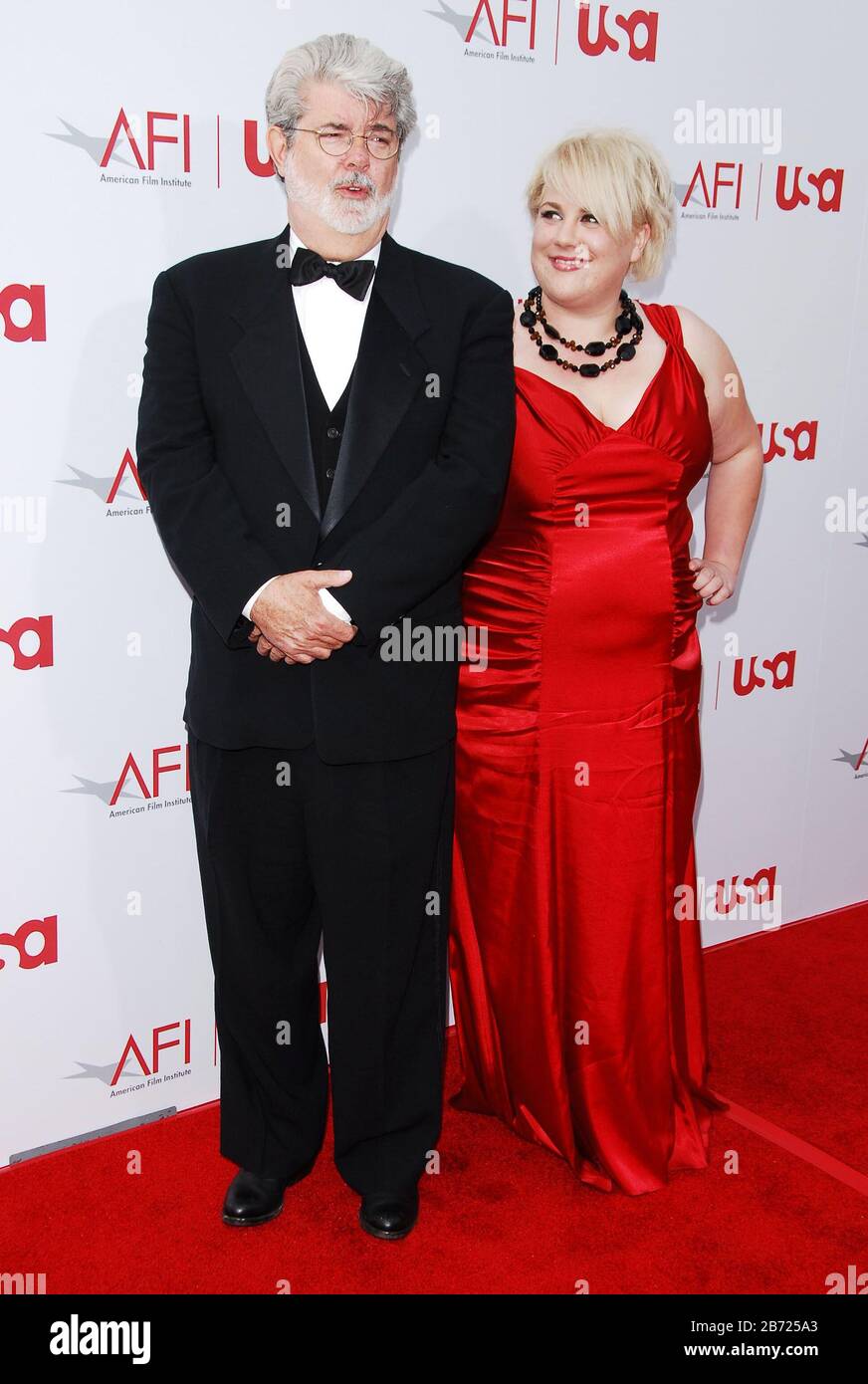 Red carpet retro george lucas and daughter katy lucas hi-res stock ...