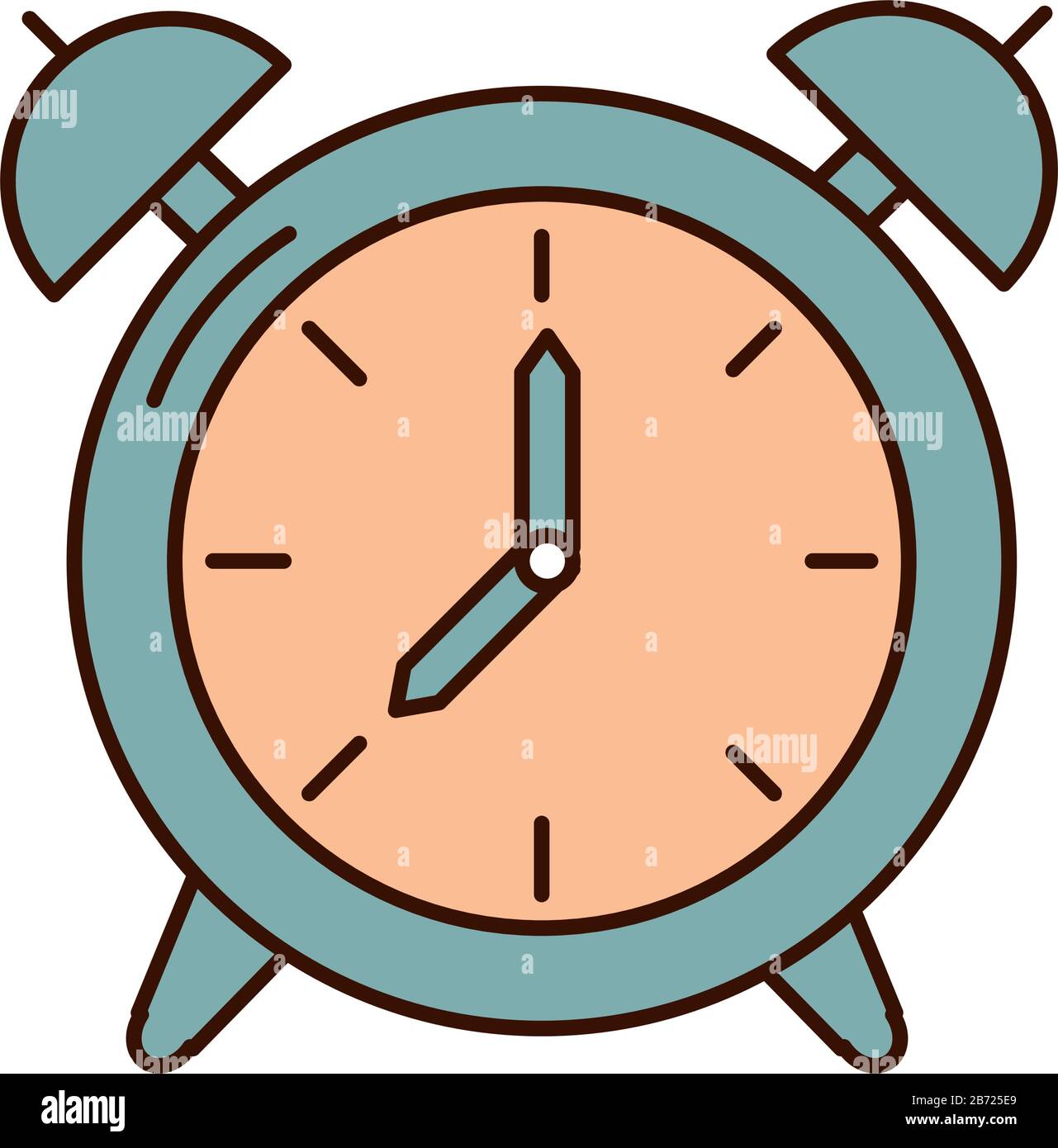school education alarm clock time supply vector illustration line and ...