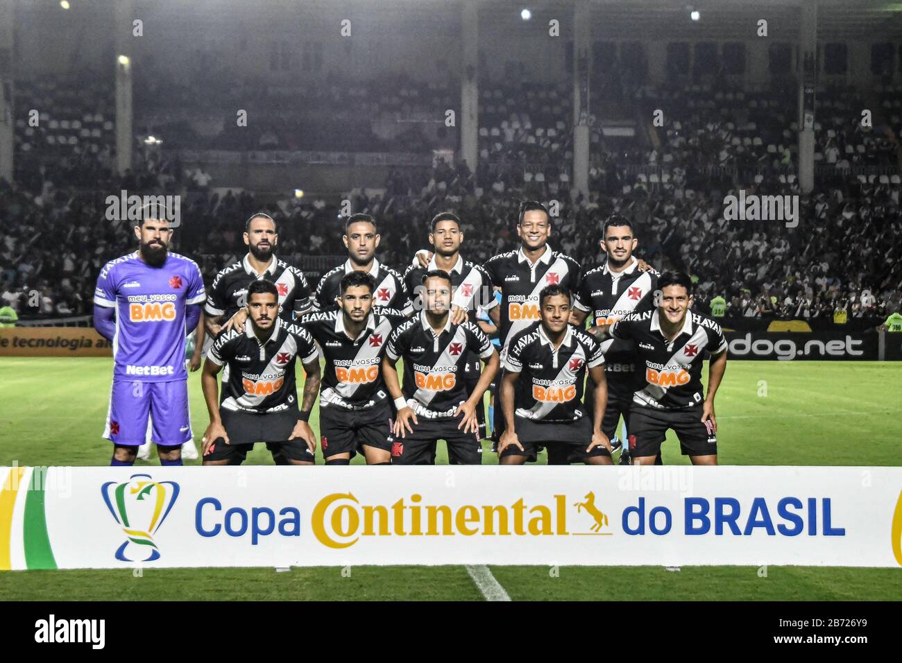 Rio De Janeiro, Brazil. 12th Mar, 2020. Vasco team during Vasco x Goiás ...