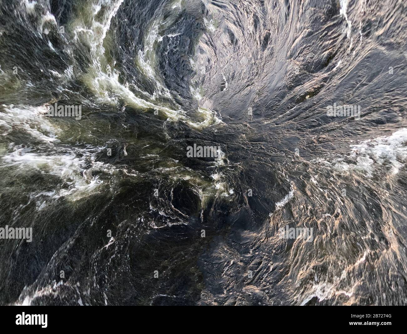Swelling of the water in the downstream of the power plant resembles a ...