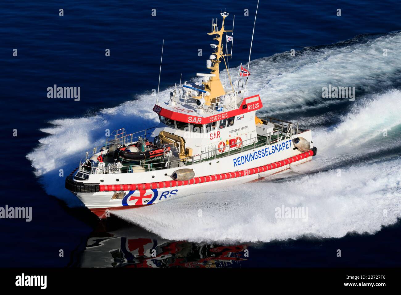 Pilot boat, Ballstad Fishing Village, Lofoten Islands, Nordland County ...