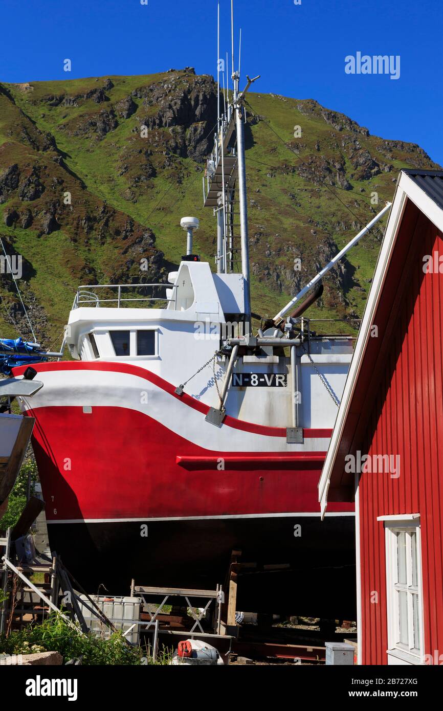 Ballstad Fishing Village, Lofoten Islands, Nordland County, Norway ...