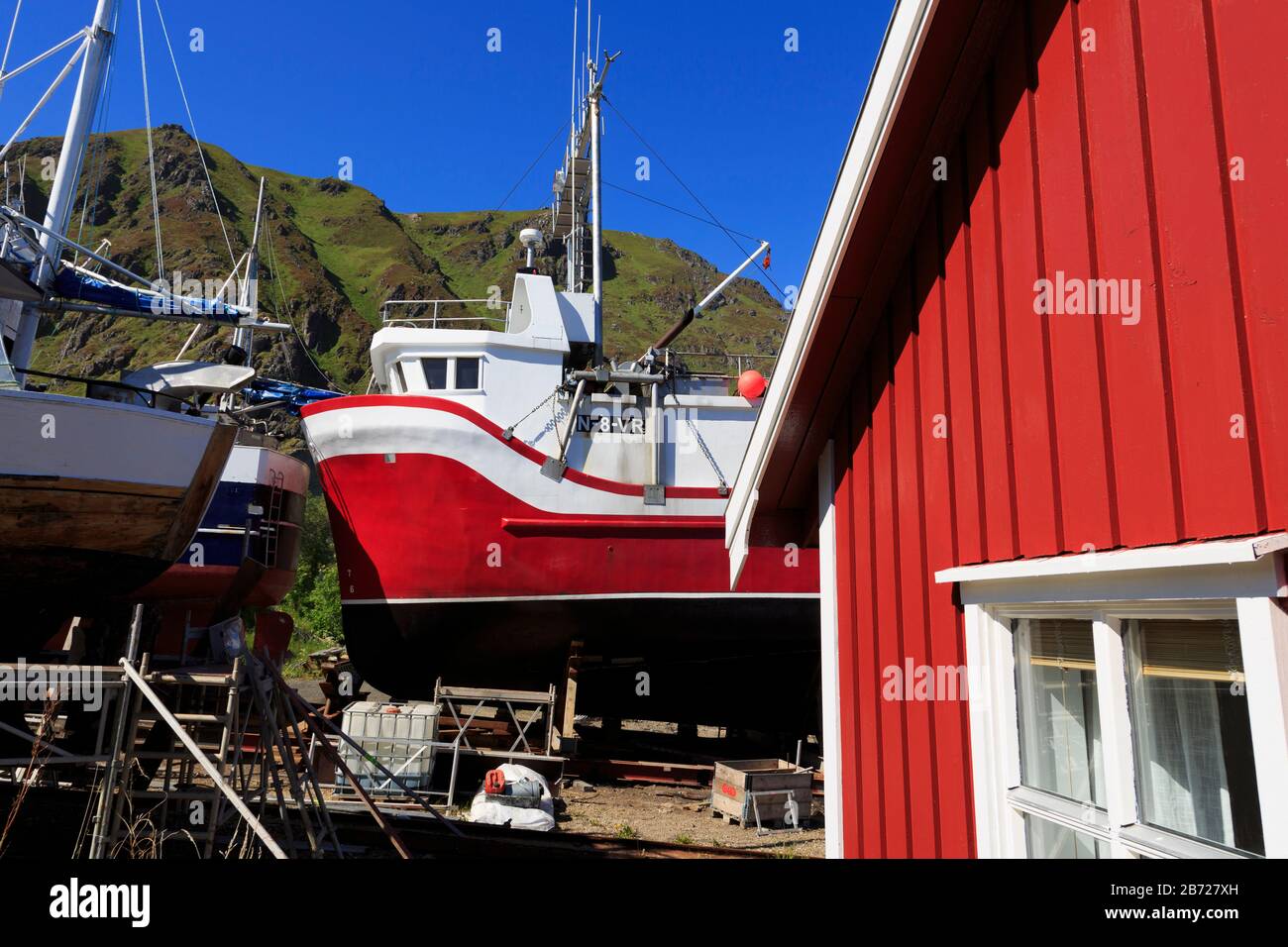 Ballstad Fishing Village, Lofoten Islands, Nordland County, Norway ...