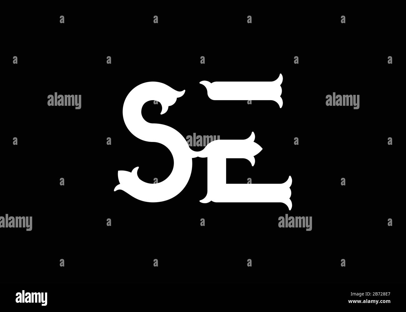 S E, SE Initial Letter Logo design vector template, Graphic Alphabet ...